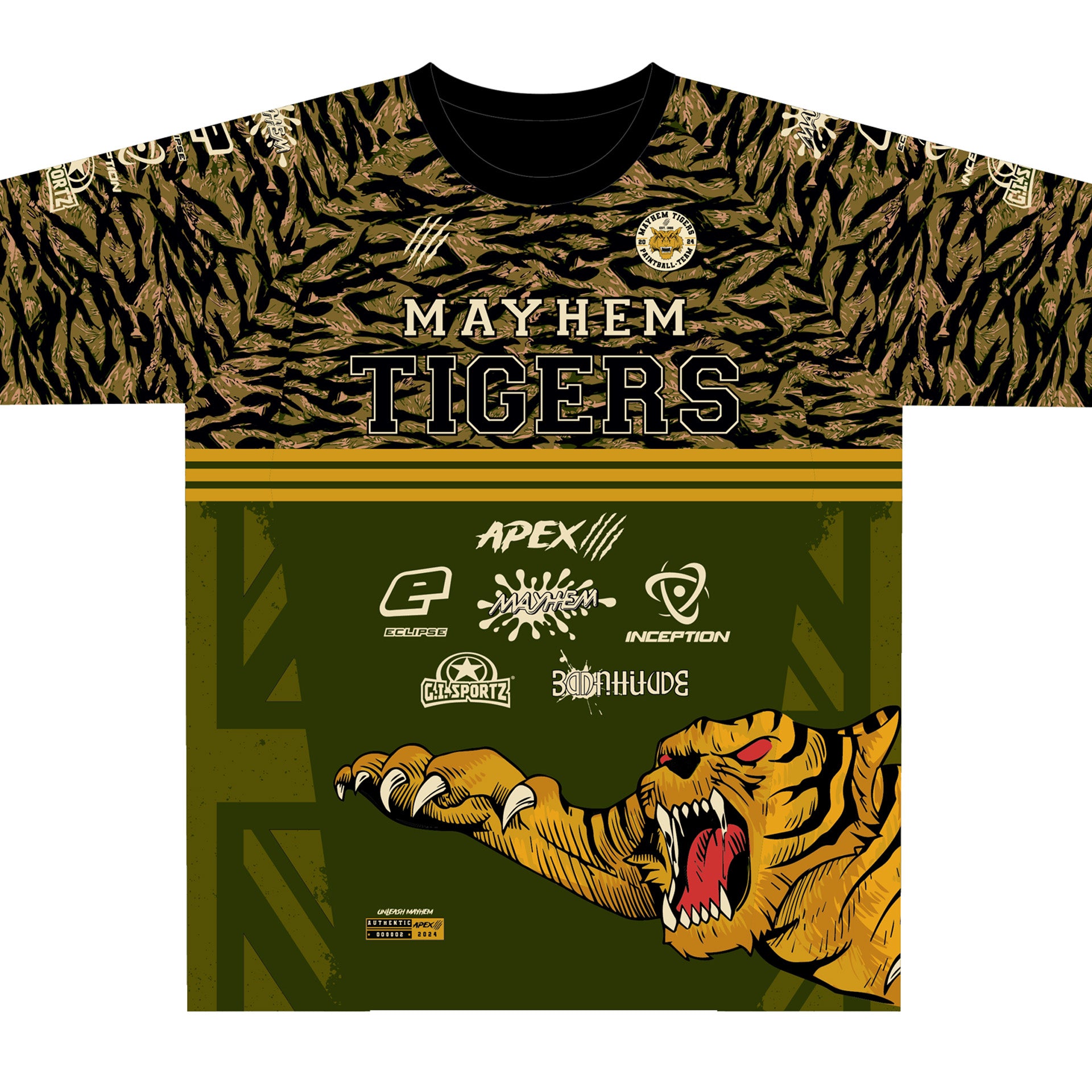 MAYHEM TIGERS 2024 GOLD TEAM JERSEY - UK EDITION – Mayhem Tigers